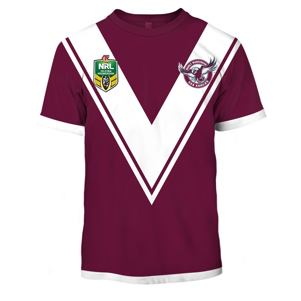 Personalized Vintage 1998 NRL Manly Warringah Sea Eagles Home Jerseys ...