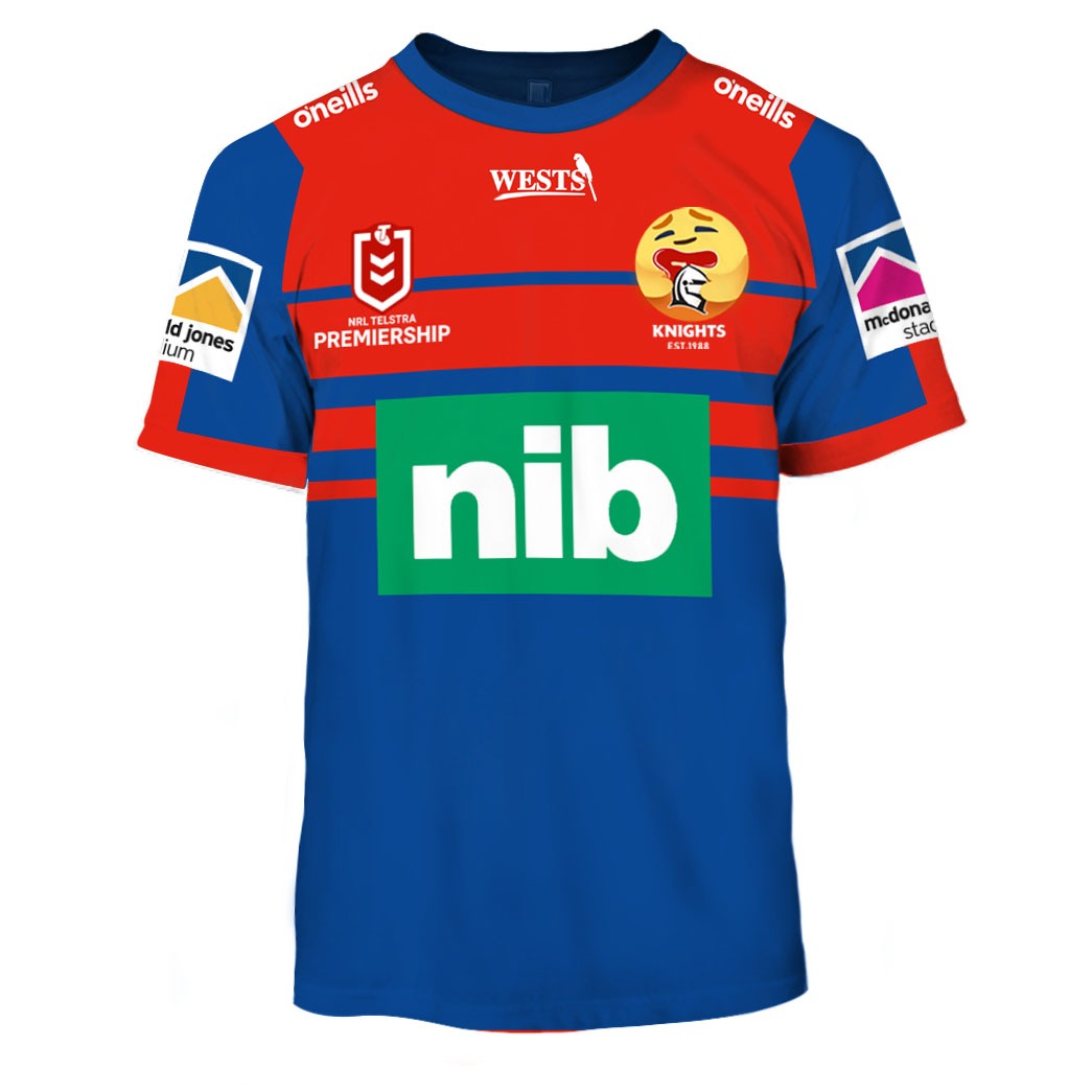 Personalize Newcastle Knights NRL 2020 Home Jersey Care Emoji - YourGears