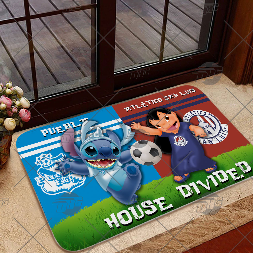 Custom-made Liga MX x Lilo and Stitch House Divided Doormat Home ...