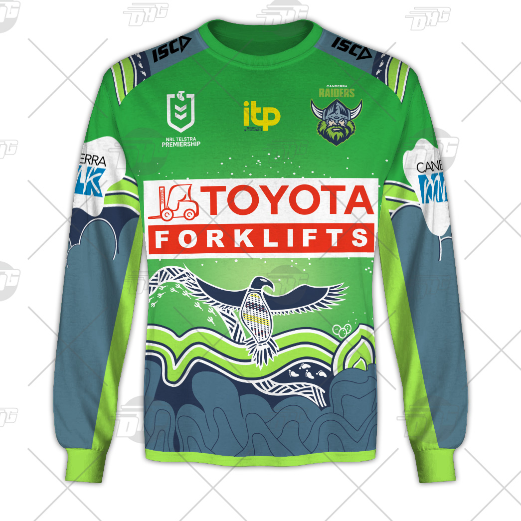 Custom Made NRL Canberra Raiders On Field Indigenous Jersey 2021 ...